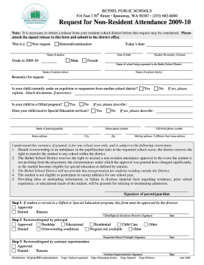 Fillable Online media bethelsd Non-Resident form.doc Fax Email Print ...