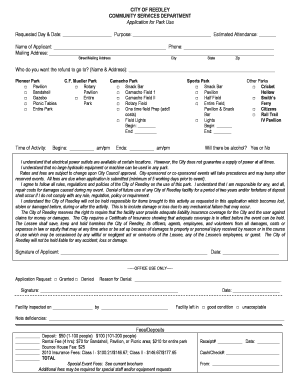 Fillable Online Application Park 10-0902 Fax Email Print - pdfFiller