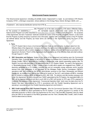Fillable Online Sample Agreement - DTE Energy Fax Email Print - pdfFiller