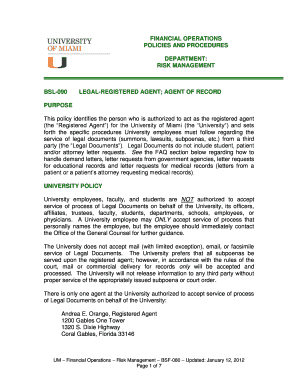 Fillable Online LEGAL-REGISTERED AGENT; AGENT OF RECORD Fax Email Print ...