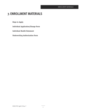 Fillable Online Producer Toolkit - Section 7 - Enrollment Materials ...