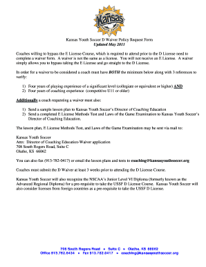 Fillable Online kansasyouthsoccer National Youth License Laws of The ...