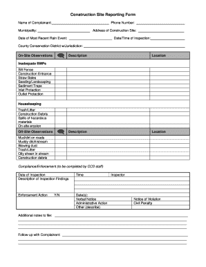 Fillable Online Construction site reporting.pdf - Monaghan Township Fax ...