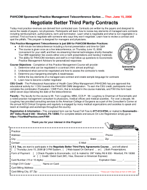 Fillable Online Negotiate Better Third Party Contracts - Economedix Fax ...