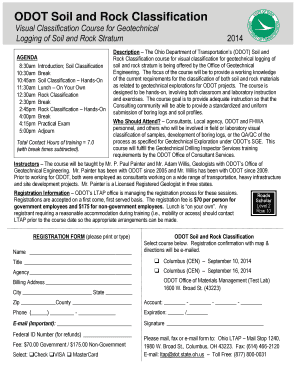 Fillable Online dot state oh ODOT Soil and Rock Classification - 2014 ...