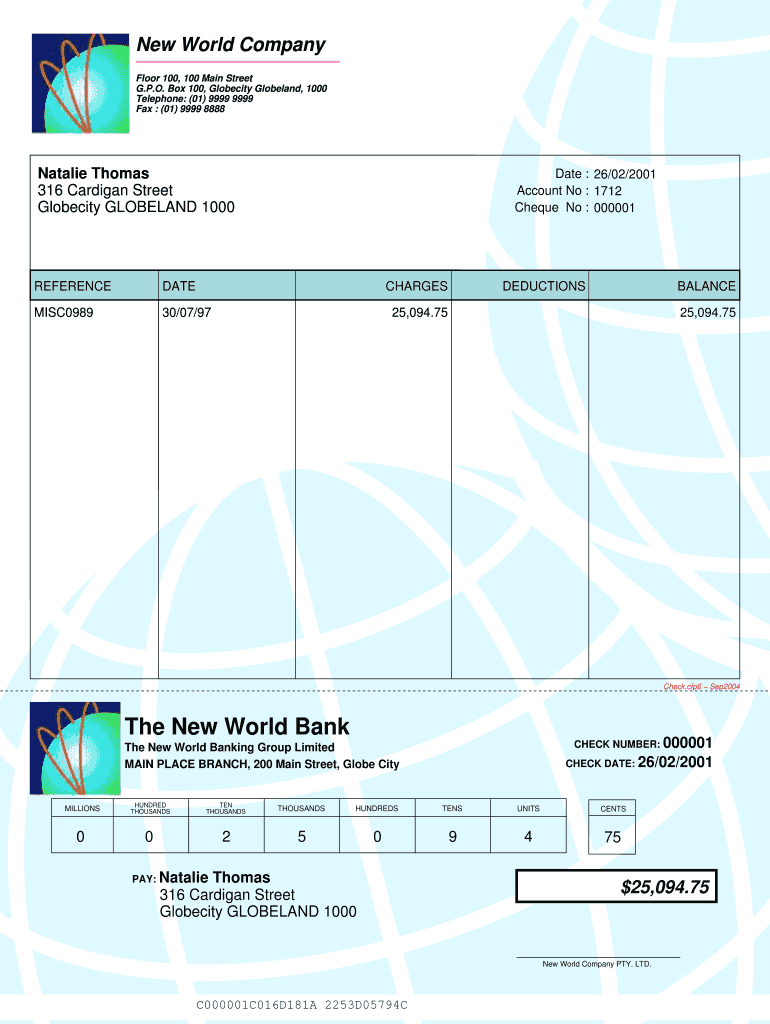 Fillable Online Sample Check Form Fax Email Print - pdfFiller