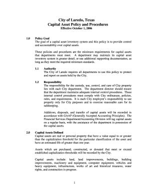 Fillable Online Capital Asset Policy and Procedures Fax Email Print ...