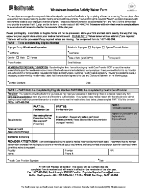 Fillable Online Windstream Incentive Activity Waiver Form - WindstreamBenefits.com Fax Email ...