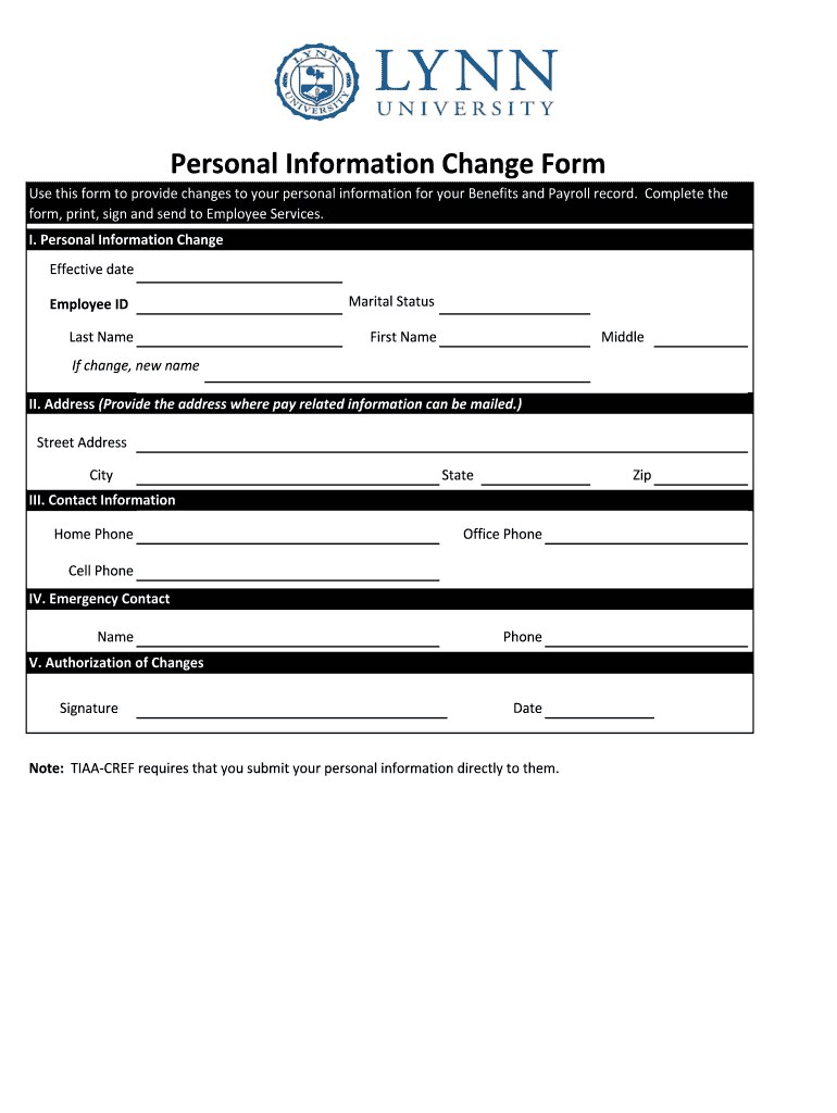 Fillable Online Personal Information Form.xlsx Fax Email Print - pdfFiller