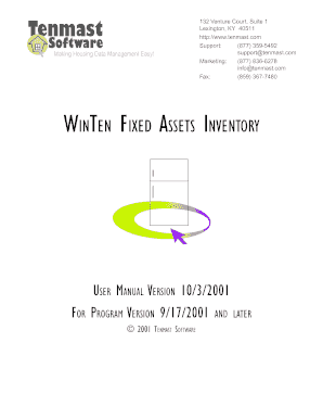 Fillable Online Fixed assets cover and contents.indd - Tenmast Software ...