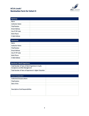 Fillable Online acua ACUA Leads Fax Email Print - pdfFiller