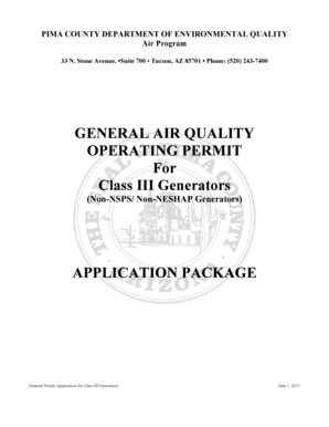 Fillable Online Phone: (520) 243-7400 GENERAL AIR QUALITY OPERATING ...