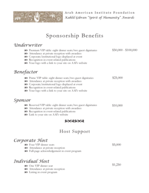 Fillable Online 2010 Sponsor Benefits Form form PDF.qxd Fax Email Print ...