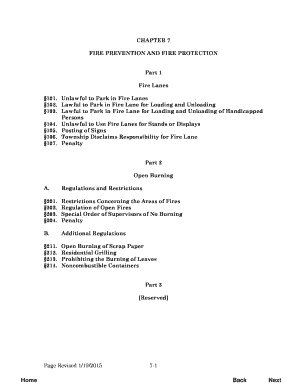 Fillable Online CHAPTER 7 FIRE PREVENTION AND FIRE PROTECTION Fire ...