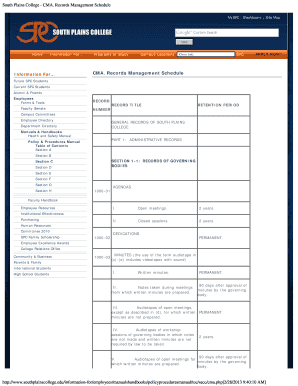 Fillable Online ccr southplainscollege Administrative Policy CMA ...