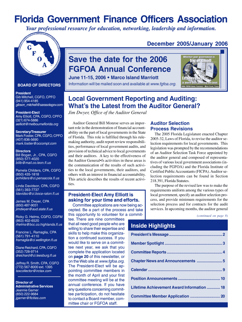 Fillable Online fgfoa Florida Government Finance Officers Association ...