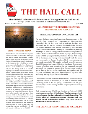 Fillable Online ducks THE HAIL CALL - Ducks Unlimited - ducks Fax Email ...