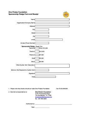 Fillable Online divepiratesfoundation Dive Pirates Foundation ...