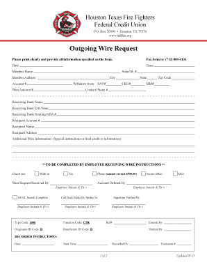Fillable Online htfffcu Outgoing Wire Request - HTFFFCU Fax Email Print ...