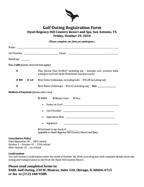 Fillable Online nabl Golf Outing Registration Form Fax Email Print ...