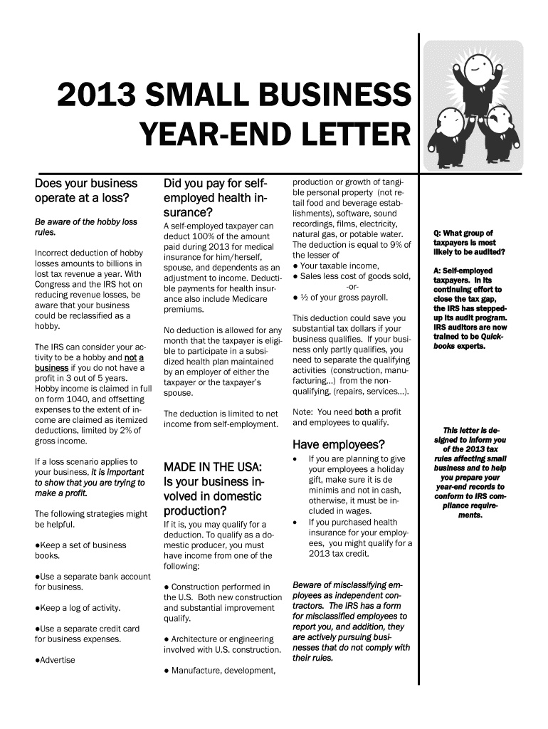 Fillable Online YEAREND LETTER Fax Email Print - pdfFiller