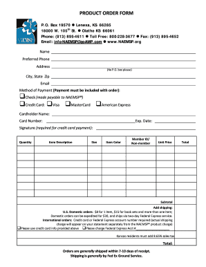 Fillable Online FORM Mdse order 1.1.11.doc Fax Email Print - pdfFiller