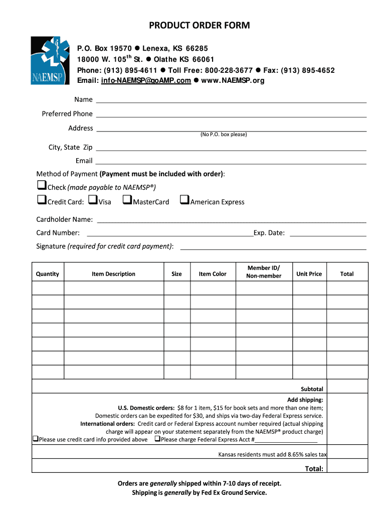 Fillable Online FORM Mdse order 1.1.11.doc Fax Email Print - pdfFiller