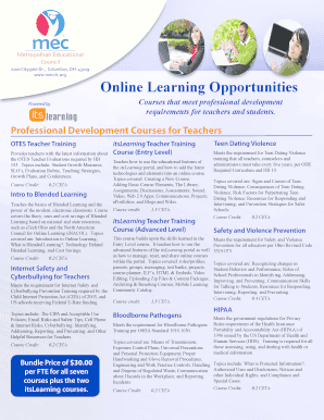 Fillable Online mecdc Online Learning Opportunities - MEC Fax Email ...
