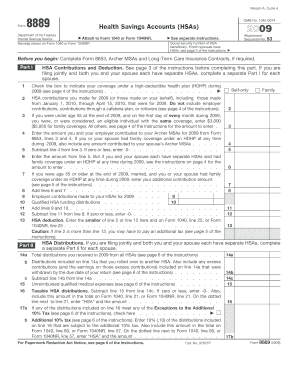 Fillable Online 2009 Form 8889 Fax Email Print - pdfFiller