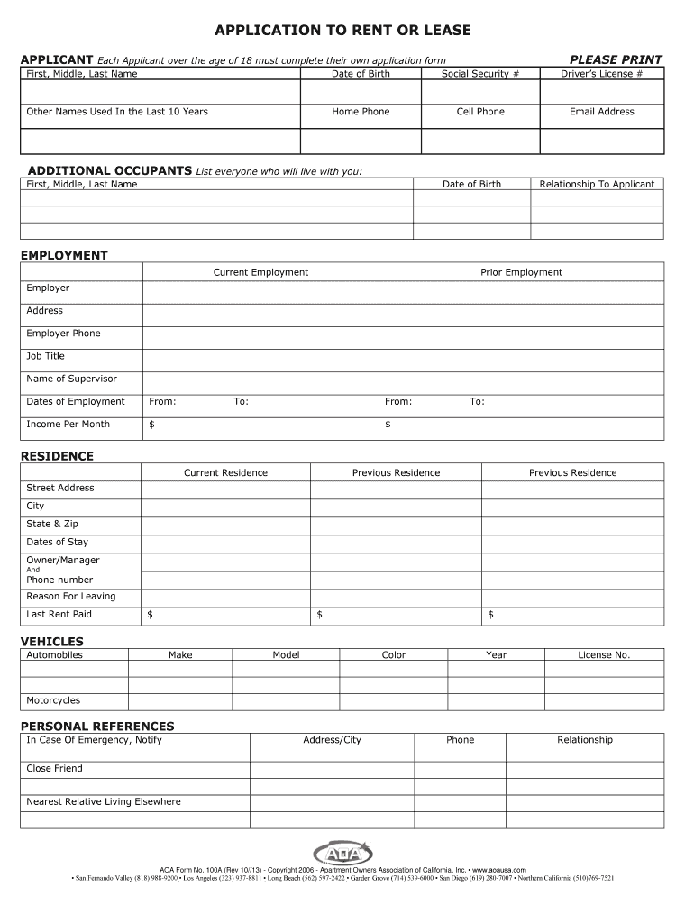 Aoa Form No 100a Fill Out Sign Online DocHub