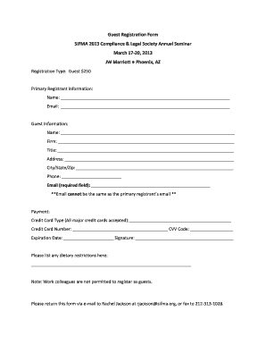 Fillable Online sifma Guest Registration Form 2013 docx - sifma Fax ...