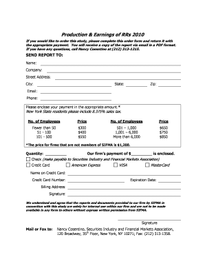 Fillable Online sifma Order Form - 2010. SIFMA Tech 2013 Presentation ...