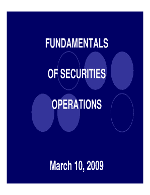 Fillable Online sifma What is operations - sifma Fax Email Print ...