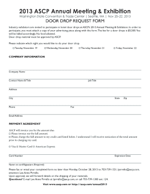 Fillable Online Room Drop Request Form Fax Email Print - pdfFiller