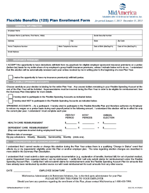 Fillable Online Flex Plan Enrollment Form Fax Email Print - pdfFiller