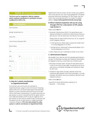 Fillable Online SIMPLE IRA Contribution Form Fax Email Print - pdfFiller