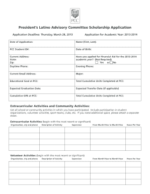 Fillable Online pasadena Application 13 Singles.indd - Pasadena City ...