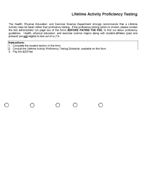 Fillable Online Lifetime Activity Proficiency Testing Fax Email Print ...