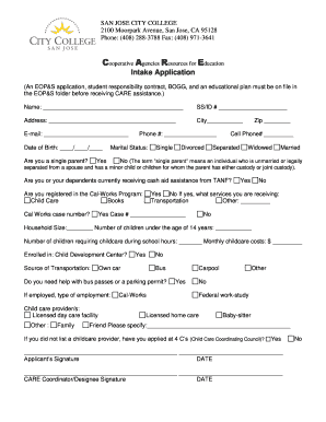 Fillable Online Intake Application Fax Email Print - pdfFiller