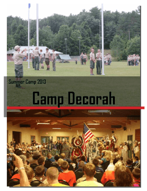 Fillable Online Summer Camp 2013 - Camp Decorah Fax Email Print - pdfFiller