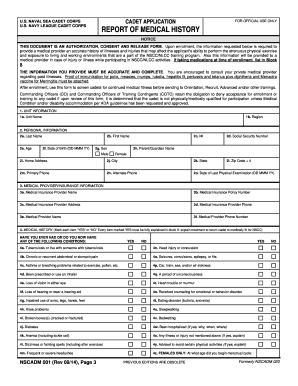 Fillable Online Report of medical history - HOMEPORT - US Naval Sea ...
