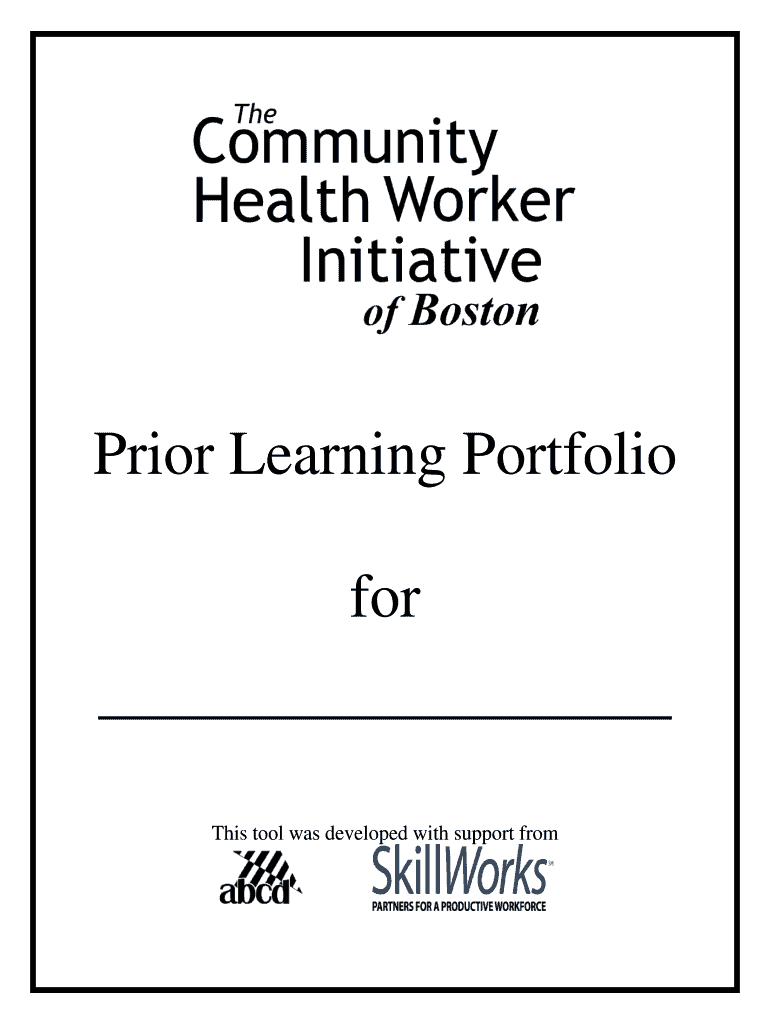 Fillable Online skill-works Prior Learning Portfolio for Fax Email ...