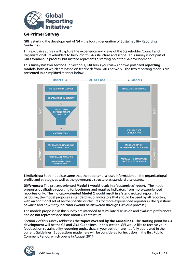 Fillable Online G4 Primer Survey Fax Email Print - pdfFiller