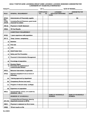 Fillable Online AFC Lic admin worksheet 3.doc - michigan Fax Email ...