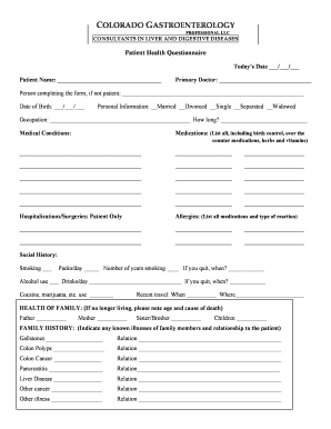 Fillable Online COLORADO GASTROENTEROLOGY Fax Email Print - pdfFiller