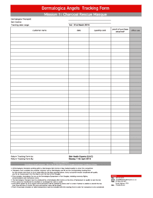 Fillable Online static2 s-h-e co Dermalogica Angels Tracking Form ...