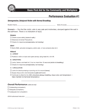 Fillable Online Basic First Aid for the Community and Workplace ...
