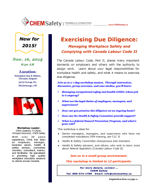 Fillable Online chemsafety Managing Workplace Safety and Complying with ...