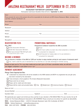 Fillable Online RESTAURANT PARTNERSHIP AGREEMENT FORM Fax Email Print - pdfFiller