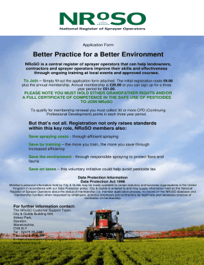 Fillable Online nroso org Application Form Better Practice for a Better ...